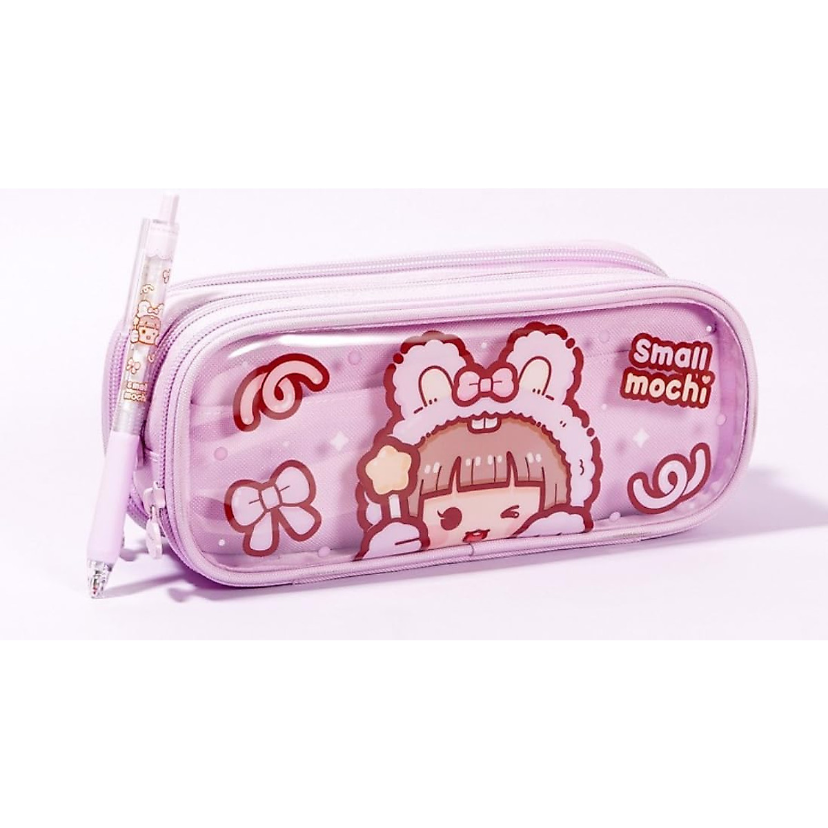 ISOLAY Large Capacity Pencil Case Durable Lightweight Pencil Box Portable Makeup Bag with Handle Gift for Women (Style F)