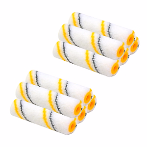 KINGORIGIN Mini Paint Roller Covers, 10 Pack Paint Roller 4 Inch, 3/8" Nap Lint Free Paint Roller Refill, Small Paint Rollers for Touch-Up on Small Spaces