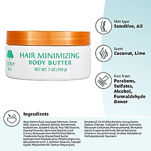 Tree Hut Bare Coconut Lime Hair Minimizing Body Butter, Basic, Coconut-Lime, 7 Fl Oz