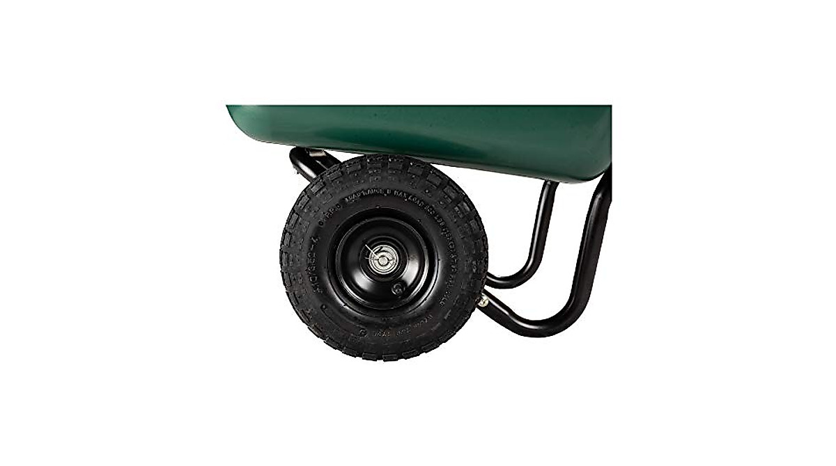 Garden Star Dual-Wheel Wheelbarrow - Easy to Maneuver & Durable