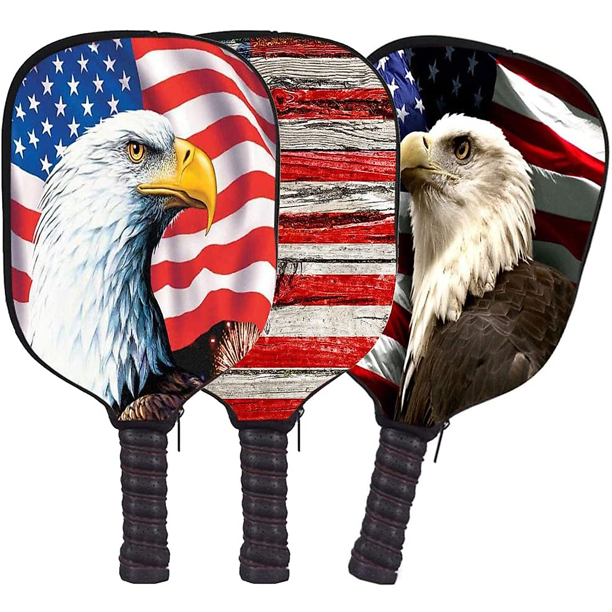 JCETUNO Custom Neoprene Pickleball Paddles Cover Pickleball Racket Sleeve with Image Text Logo, for Standard Size Paddles, Black, W8.26 xL11.6