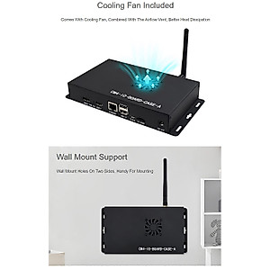 Waveshare Metal Box (A) Designed for Official Raspberry Pi Compute Module 4 IO Board Comes with Cooling Fan Mini Computer Chassis Robust and Dust-Proof Nice Looking