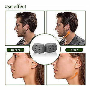 Jawrize Jaw Exerciser - Jawline for Sharp Jawline, Slim and Tone Your Face, Double Chin Reducer Men Women, Face Slimmer, BPA Free Silicone Excersize Equipment, Workout Kit, Grey