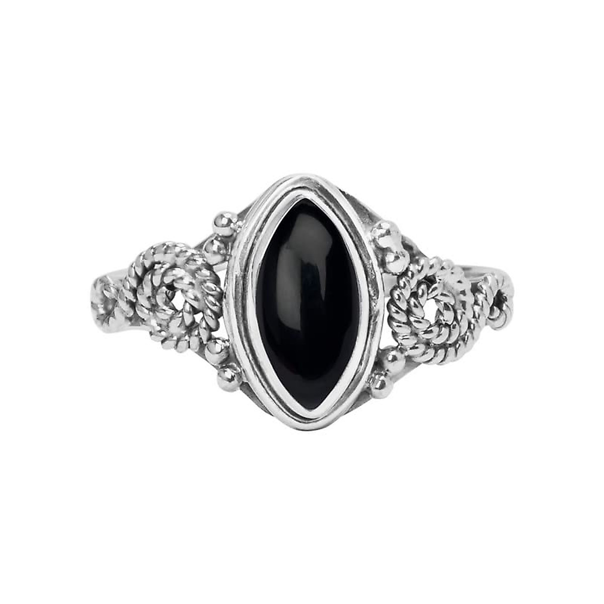 Black Onyx Stone Ring, 925 Sterling Silver Ring Statement Ring For Women - Girls, 5X10mm Natural Marquise Shape Gemstone Ring, Christmas Gifts, Gemstone Ring Size US 11 Handmade Ring