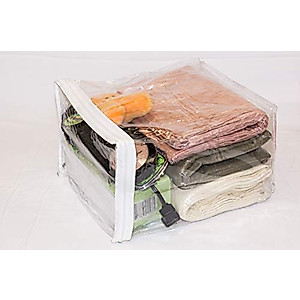 Clear Vinyl Zippered Storage Bags 9 x 11 x 7 Inch 10-Pack