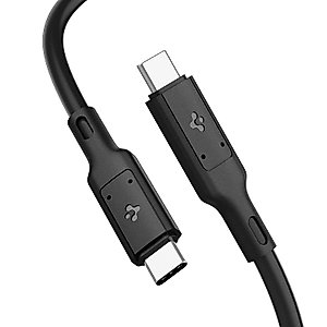 Spigen [USB-IF Certified USB 4 Cable 2.6ft for Thunderbolt 4 3 Cable,100W Charging 40Gbps Data Transfer 8K Video Type C for MacBook iPad M2 M1 Pro Air Galaxy S23 S22 Ultra Plus Mac Mini External SSD