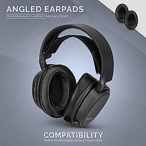 Brainwavz Sheepskin Leather Angled Memory Foam Earpad - Suitable for Large Over The Ear Headphones - AKG, HifiMan, ATH, Philips, Fostex