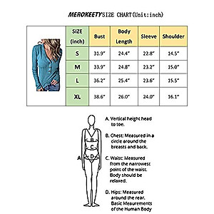 MEROKEETY Women's Long Sleeve V Neck Ribbed Button Knit Sweater Solid Color Tops Black