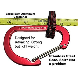 Campingandkayaking CK 8 FT Kayak Leash, Stay Connected. (Red) Made in The USA.