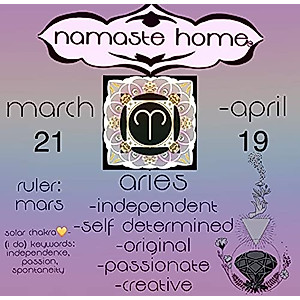 Aries Candle,Aries Gift, Zodiac Candle, Astrology Gift, Handmade Candle with Crystals, Rose Petals, Lavender Buds (8 oz)