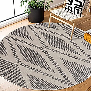 Hauteloom Tigris Nikea Geometric Southwestern Farmhouse Entryway, Kitchen Runner Rug - Long Carpet - Vintage Distressed - Boho Aztec Tribal Pattern - Ivory, Beige, Gray - 2'7" x 12'