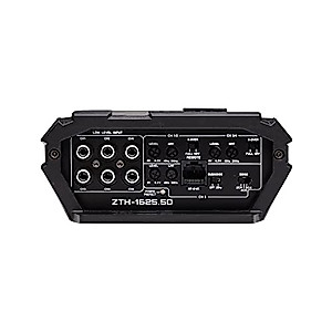 Hifonics ZTH-1625.5D Zeus Theta Compact Five Channel Car Audio Amplifier (Silver) – Class D Amp, 1600-Watt, Onboard Electronic Crossover, Built-in Bass Control, Bridgeable, Bass Remote Included
