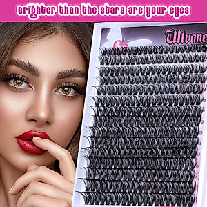 Lash Extension Kit 300PCS Lash Clusters Kit 50D Individual Lashes 9-16MM Cluster Eyelash Extensions Kit D Curl Eyelash Extension Kit with Bond and Seal and Lash Remover by wtvane (Kit-50D-9-16MIX)