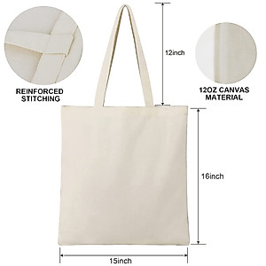 BeeGreen Colorful Butterflies Aesthetic Canvas Tote Bag Large Capacity 12 oz Tote Bag Portable Washable for Women Grocery Shopping Gift Bag for Mom Friends