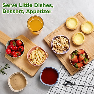 Hlukana 6 Pack Wheat Straw Soy Sauce Dishes, 4.5 OZ Small Dessert Bowls, Unbreakable Dipping Bowls, Pinch Bowls Set, Dipping Sauce Cups, Mini Prep Bowls, Dip Bowls for Side Dish, Ketchup, Soy, BBQ