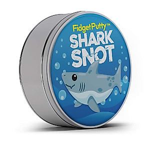 Gears Out Shark Snot Fidget Putty Stress Relief Cool Shark Ideas for Kids Stocking Stuffers for Boys and Girls Weird White Elephant Ideas Fidget Toys Blue Therapy Putty