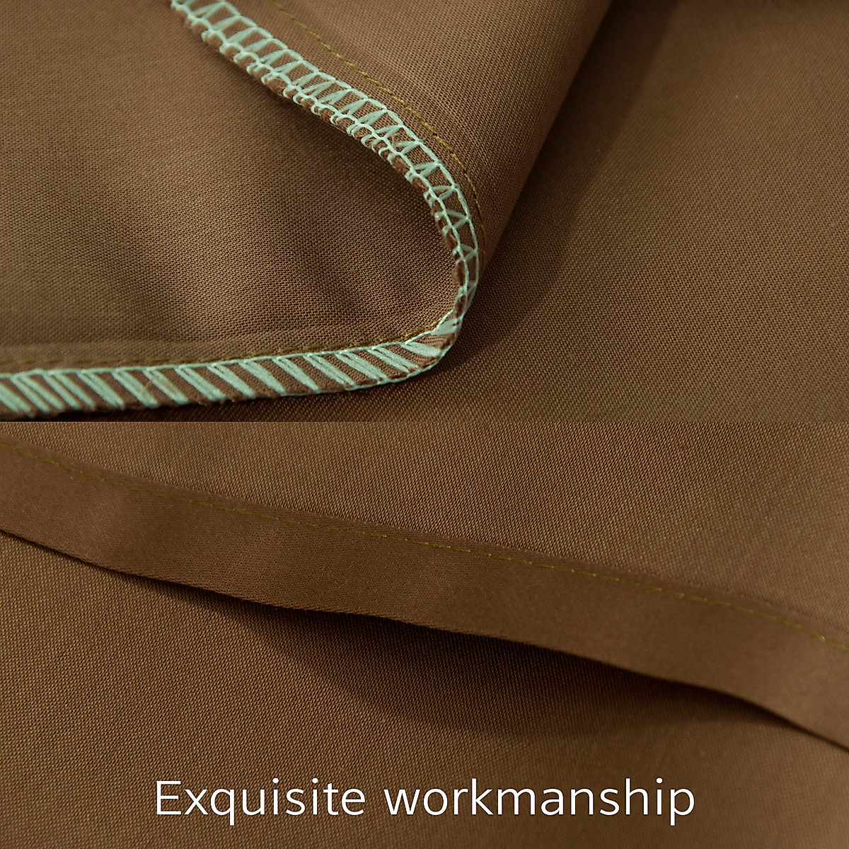 NTBAY Egyptian Cotton Queen Pillowcases - Set of 2, 500 Thread Count Cotton Pillowcases - Soft and Breathable Envelope Closure Pillow Cases - 20x30 Pillow Covers for Bed, Brown