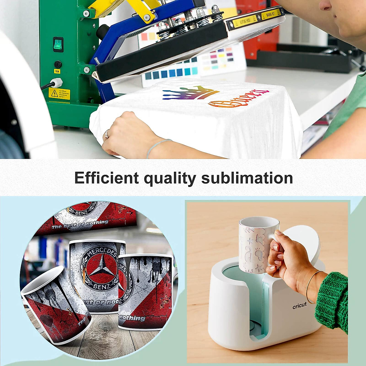 Spaceink Dye Sublimation Ink Refill Kit for Workforce XP-5100 WF-3640 WF-7720 WF-7710 ET-2760 ET-2720 ET-3760 WF-7840 XP-15000 ET-4760 WF-7840 L3110 WF-3620 C88 Printers Heat Press Transfer Ink