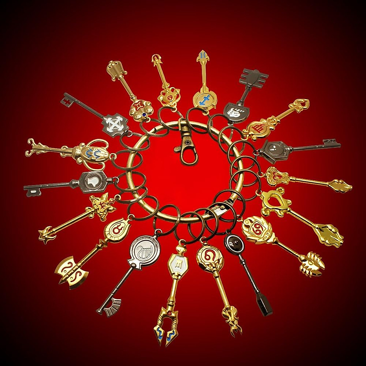 econoLED 25PCS Key Chain Celestial Spirit Gate Pendant Set Keychain for Children Kids Christmas Thanksgiving Day Birthday Gifts