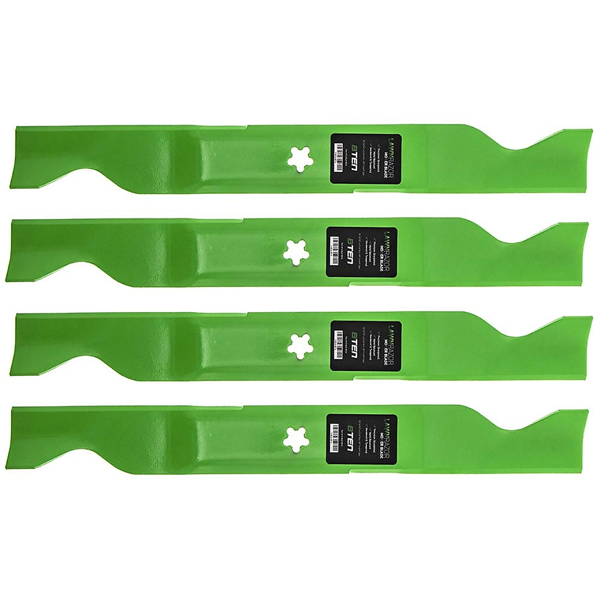 8TEN LawnRAZOR Mower Blade for AYP Husqvarna 561739 403107 405380 532405380 46 inch Deck (Medium Lift) 4 Pack