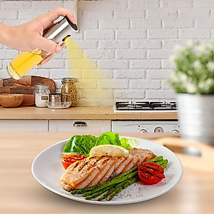 LAKORS Oil Sprayer - Olive Oil Sprayer for Cooking - Olive Oil Mister and Cooking oil Spray - Spray Bottles for Oil and Vinegar dispenser set - Oil Dispenser Bottle for Kitchen