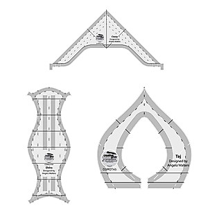 Creative Grids Machine Quilting Tool 3 Pack - Taj, Elvira, Chevy - Designed by Angela Walters