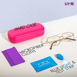 LOYOSE Blue Light Glasses For Woman, Cute Gold Frame Heart Shaped Bluelight Glasses, Blue Light Blocking Glasses for Computer Screen Phone TV Gaming