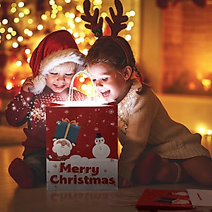 Kidtion Christmas Gift Bags 60 PCS, Durable Christmas Bags with Tissue Paper, 6 Styles Gift Bags Bulk with Handles, Reusable Small Gift Bags Xmas Paper Bags, Party Favors Holiday Gift Bags