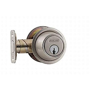 Schlage Commercial B560PF619 Grade 2 Fire Rated Single Cylinder Deadbolt with C Keyway with 12294 Latch and 10094 Strike Satin Nickel Finish