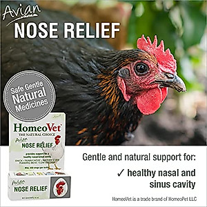 HomeoPet Avian Nose Relief, Sinus Support for Chickens and Pet Birds, 15 Milliliters