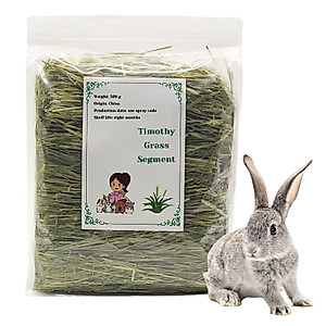 Hamiledyi Timothy Natural Hay Rabbit Hay Feed Premium Orchard Grass for Bunny Guinea Pig Chinchillas Chipmunk and Small Animal Pets Hay Food （1.1 Ib）