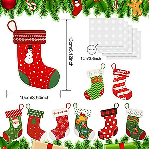 45 Pieces Christmas Stocking Cutouts Assorted Xmas Stocking Cutouts Christmas Classroom Bulletin Board Decoration for Christmas Classroom Indoor Decoration