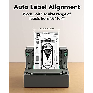 paperang - Bluetooth & USB Thermal Printer for Shipping Label (4 x 6 in), 203 DPI Portable Sticker Maker, Wireless Printing from iOS & Android Phone via App, Connect Mac & Windows OS with USB