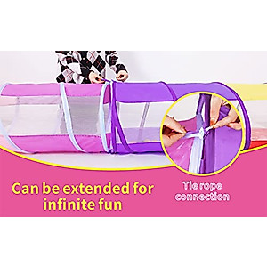 Kids Play Tunnel, Tunnel for Toddlers 1-3, Pop Up Crawl Tunnel Toy for Infant Baby Children Mesh See Through, Collapsible Tent Gift for Girl Boy