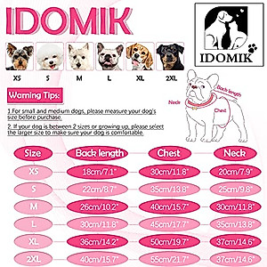 IDOMIK Dog Hoodies Pullover Casual Sweatshirt Soft Winter Coat for Small Dogs,Pet Clothes Cotton Hooded Shirt with Sleeves,Puppy Pajama Onesie Jumpsuit Warm Outfits Costume Cold Weather Jacket Apparel