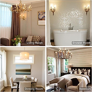 KGC LED Candelabra Bulb, 2700K Warm White 450LM, LED Dimmable Edison Bulb, 4.5W Equivalent to 50W, E26 Medium Base LED Candle Bulbs, CA11/C35 Clear Glass Flame Shape Bent Tip - 6 Pack