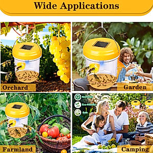 FORLUCIX Wasp Trap,2 Pack Wasp Traps Outdoor Hanging,Yellow Jacket Trap,Carpenter Bee Traps for Outdoors,Bee Traps for Outside,Reusable Hanging Hornet Trap
