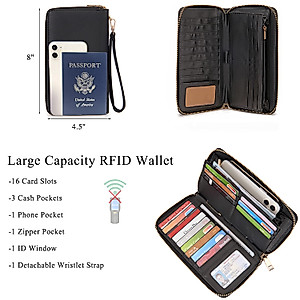 Large Crossbody Bags Ladies Shoulder Handbags Purse and Wallet Set for Women Hobo Purses Black