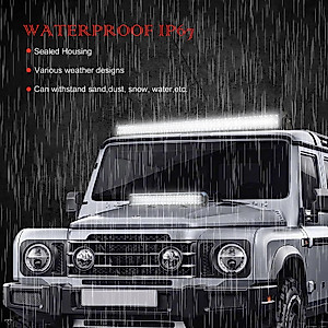 22 Inch LED Light Bar TURBO SII 5D 120W Flood Spot Combo Beam Offroad Driving Light 2Pcs 4 Inch 60W Led Pod Cube Lights w/Wiring Harness 3-Leads for Trucks Polaris RZR ATV UTV SUV Boats