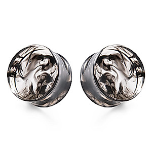 TBOSEN 16PCS Set Mixed Acrylic Ear Gauges Plugs and Tunnels Ears Gauges Piercing Expander Stretchers Gift 0g-1" in 8mm-25mm