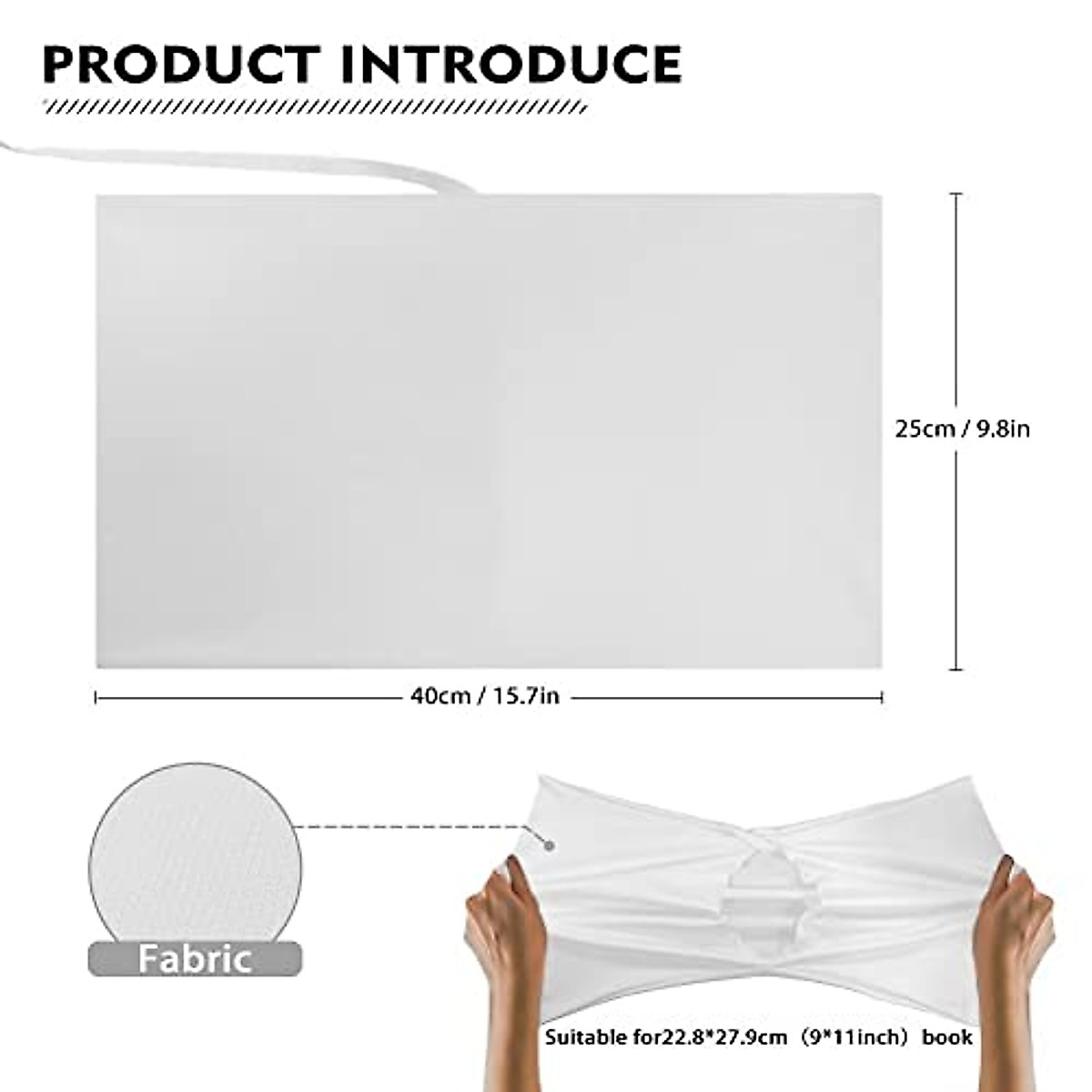 YEXIATODO Moon Starsky Book Sleeve for Textbook Back to School Appliance Anti-scratch No Glue Section Washable Reusability Polyester Book Covers Decorate Hardcover