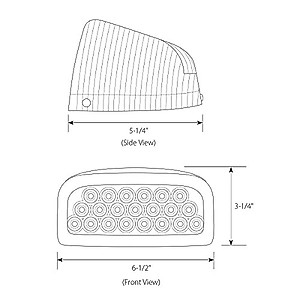 GG Grand General 77231 Amber 31-LED Peterbilt Headlight Turn Signal Sealed Light with 3 Wires for Front/Park/Turn Functions and Clear Lens, Amber/Clear