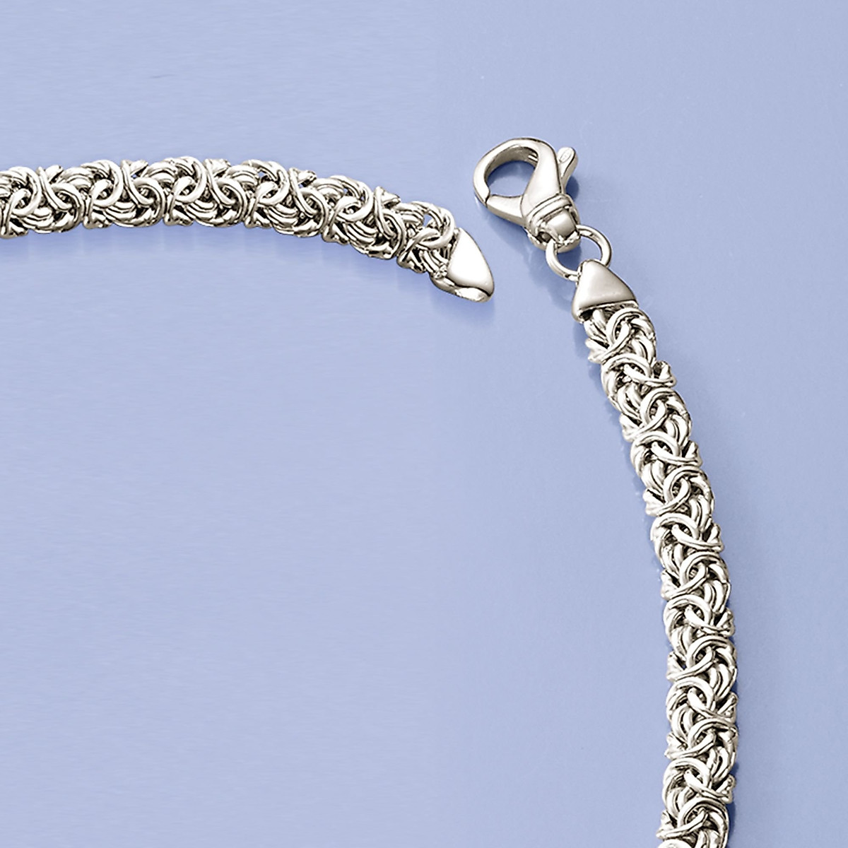 Ross-Simons Sterling Silver Graduated Byzantine Necklace. 18 inches