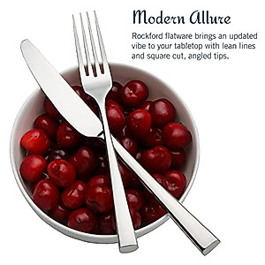 Mikasa Rockford 20-Piece 18/10 Stainless Steel Flatware Set, Service for 4, Silver