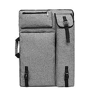 Art Portfolio Case Artist Backpack Canvas Bag Waterproof Artist Drawing Board Bag Multifunctional Large 4K Tote Bag Portable Carry Case Bag for Drawing Board Pigment Box Palette Sketch-Paper
