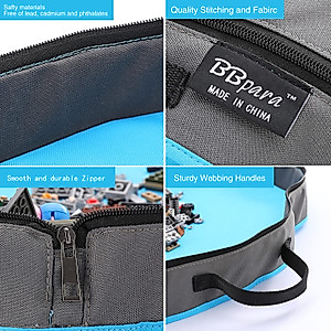 BBpara - Toy Storage Bag and Play Mat for Building Bricks & Blocks - Portable Zipper Toy Storage Bag - Designed for Kids entertainment and toy storage to keep the room neat & tidy - Blue