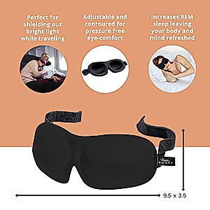 Bucky 40 Blinks No Pressure Printed Eye Mask for Travel & Sleep, Black Dot, One Size