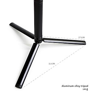 MAXCAM Selfie Stick Tripod Extension Rod for DJI OM 5 4 / Osmo Mobile 6 3 2 / Zhiyun, Aluminum Alloy Extension Rod + Aluminum Alloy Tripod. (DJI Osmo Mobile and Mobile Phone NOT Included)