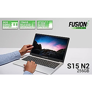 2023 Model 15.6" Full HD Windows 11 Home S Laptop - 8GB RAM 256GB SSD, AC WiFi, RJ45, Integrated Webcam - S15 N2 Lightweight Laptop
