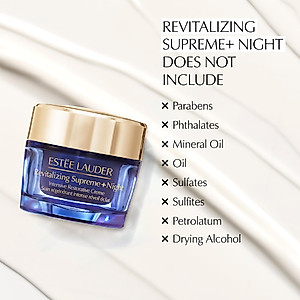 Estée Lauder Revitalizing Supreme+ Night Intensive Restorative Anti-Aging Cream Moisturizer with Hyaluronic Acid, 1.7 Ounce